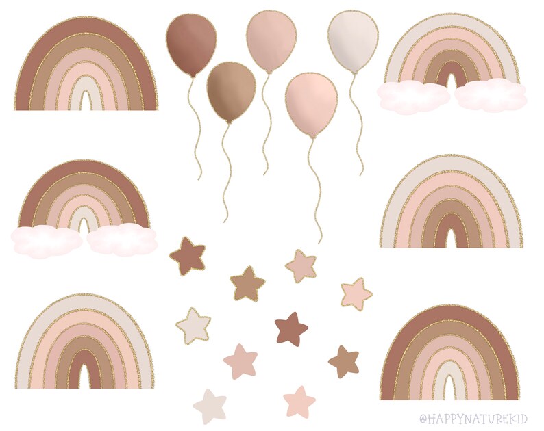 Neutral Rainbow Png Boho Rainbow Clipart Boho Rainbow Png - Etsy