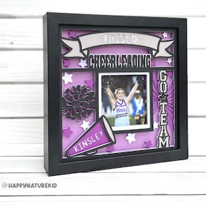 Cheerleading Shadow Box Svg, Shadow Box Svg, Cheerleading Svg, Cheer ...