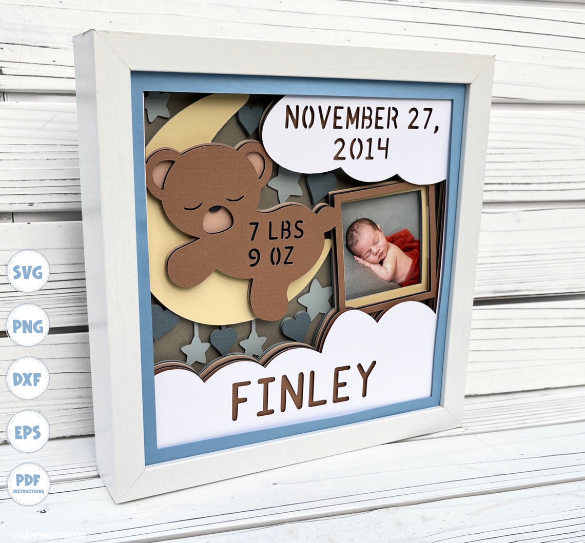 Baby Stats Shadow Box Svg Baby Stats Svg Baby Svg Shadow - Etsy