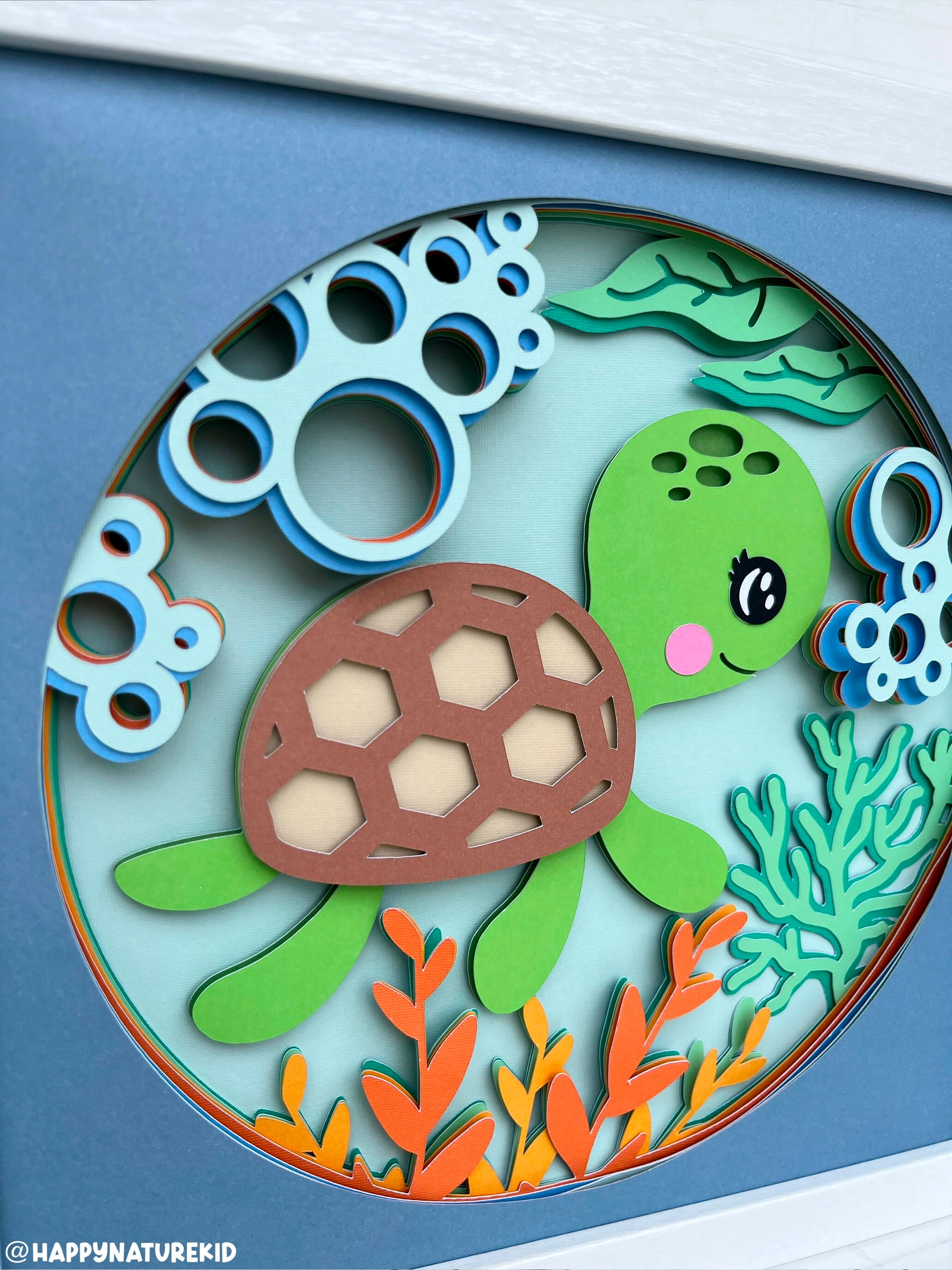 Turtle Shadow Box Svg, Shadow Box Svg, Ocean Svg, 3d Svg, Layered Svg ...