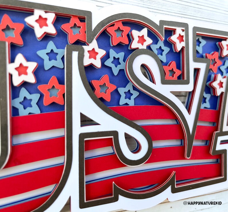 3d USA Svg USA Svg United States Svg Memorial Day Svg - Etsy