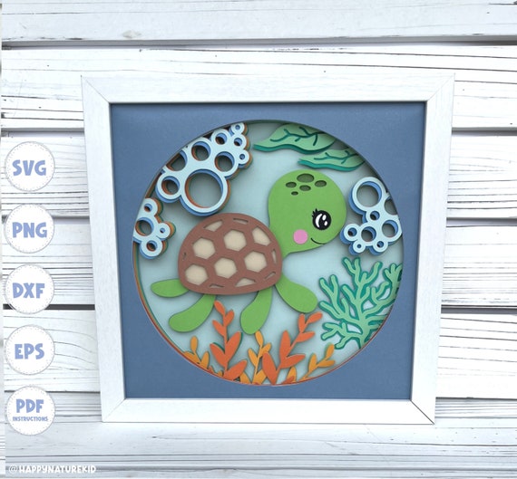 Turtle Shadow Box Svg Shadow Box Svg Ocean Svg 3d Svg - Etsy Canada