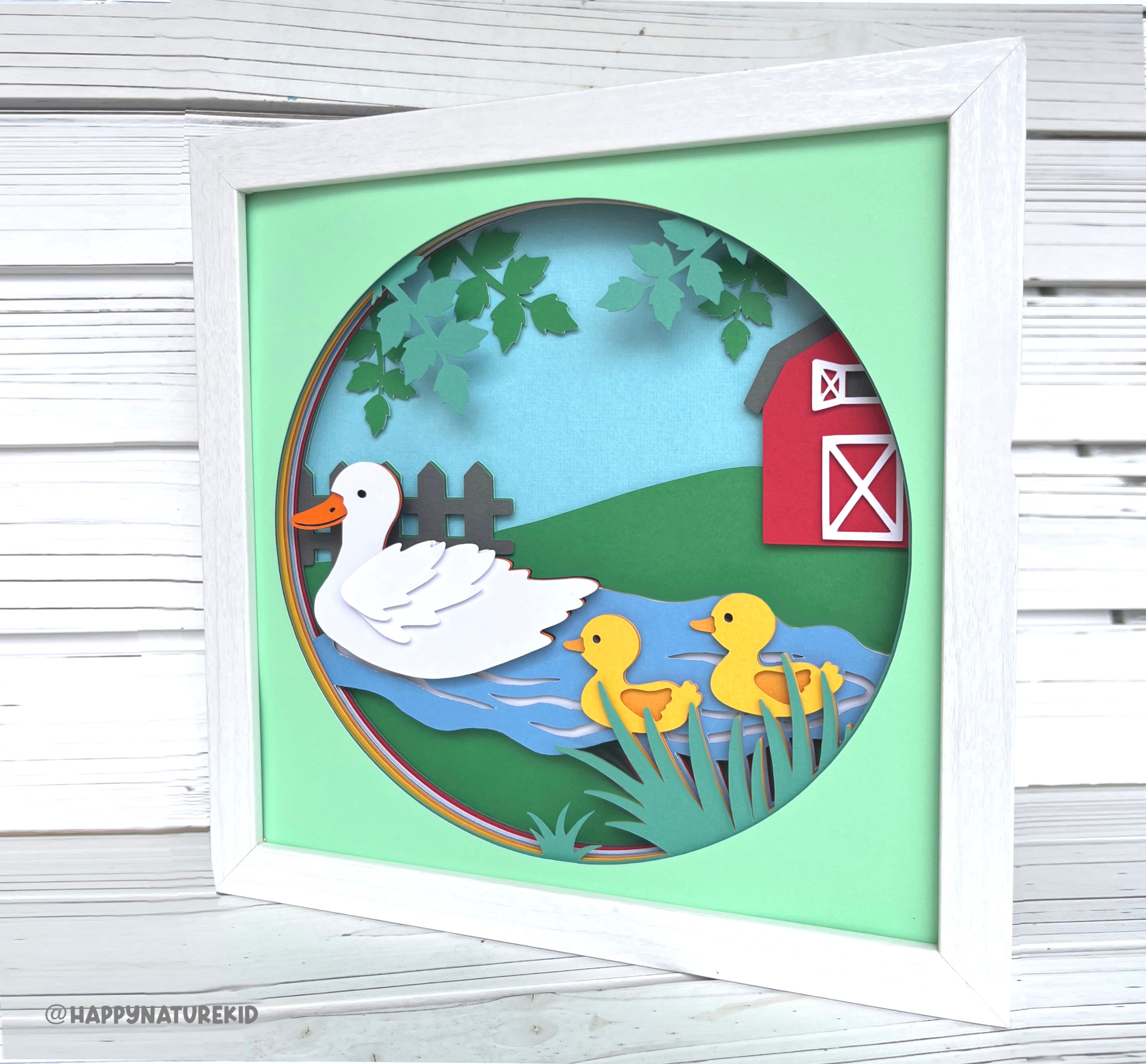 3d Duck Farm Shadow Box Svg, 3d Farm Svg, 3d Farm Shadow Box Svg, 3d ...