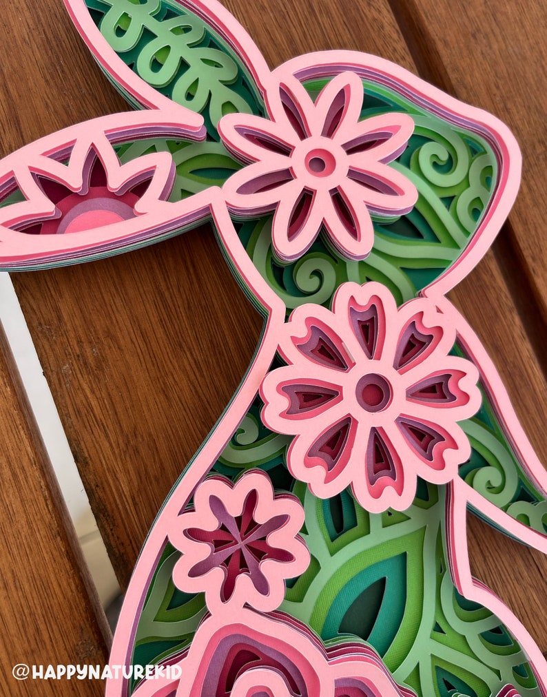 3d Bunny Svg 3d Rabbit Svg Bunny Svg Rabbit Svg Spring | Etsy