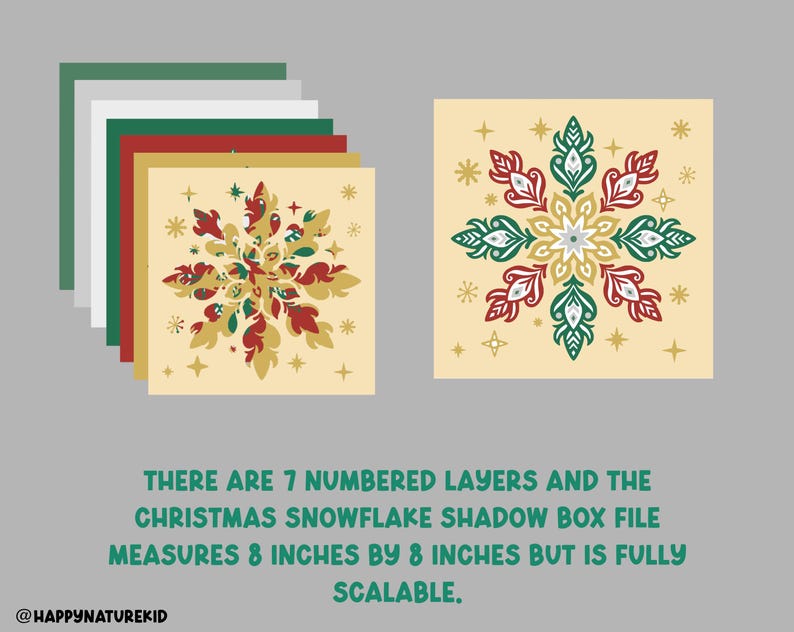 Christmas Snowflake Shadow Box Svg, Christmas Shadow Box Svg, Cricut ...
