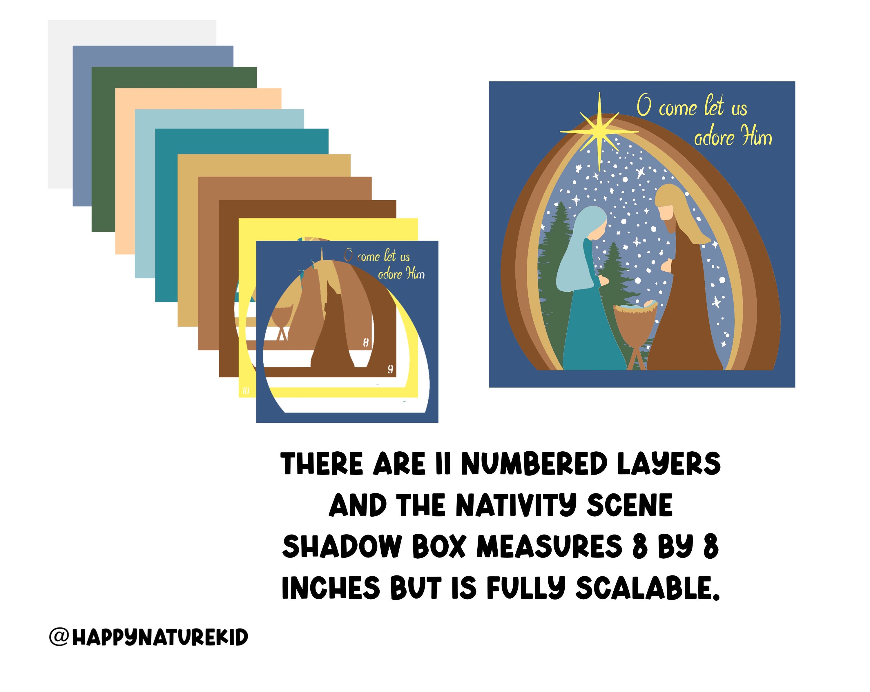 Nativity Shadow Box Svg Nativity Svg Christmas Shadow Box - Etsy Canada