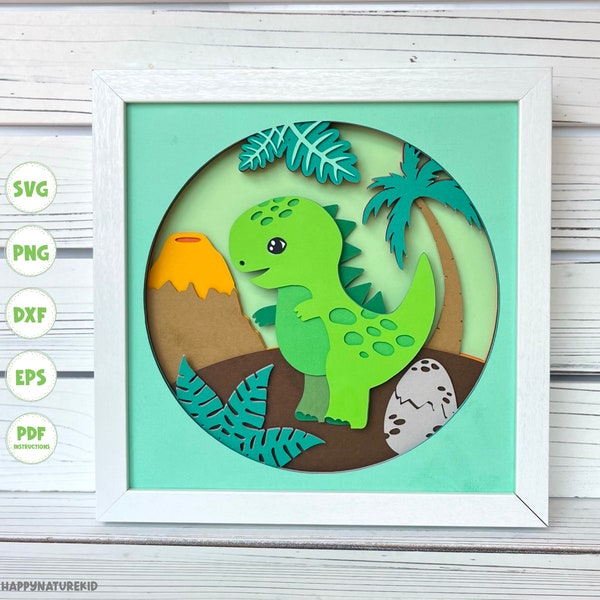 Dinosaur Shadow Box - Etsy