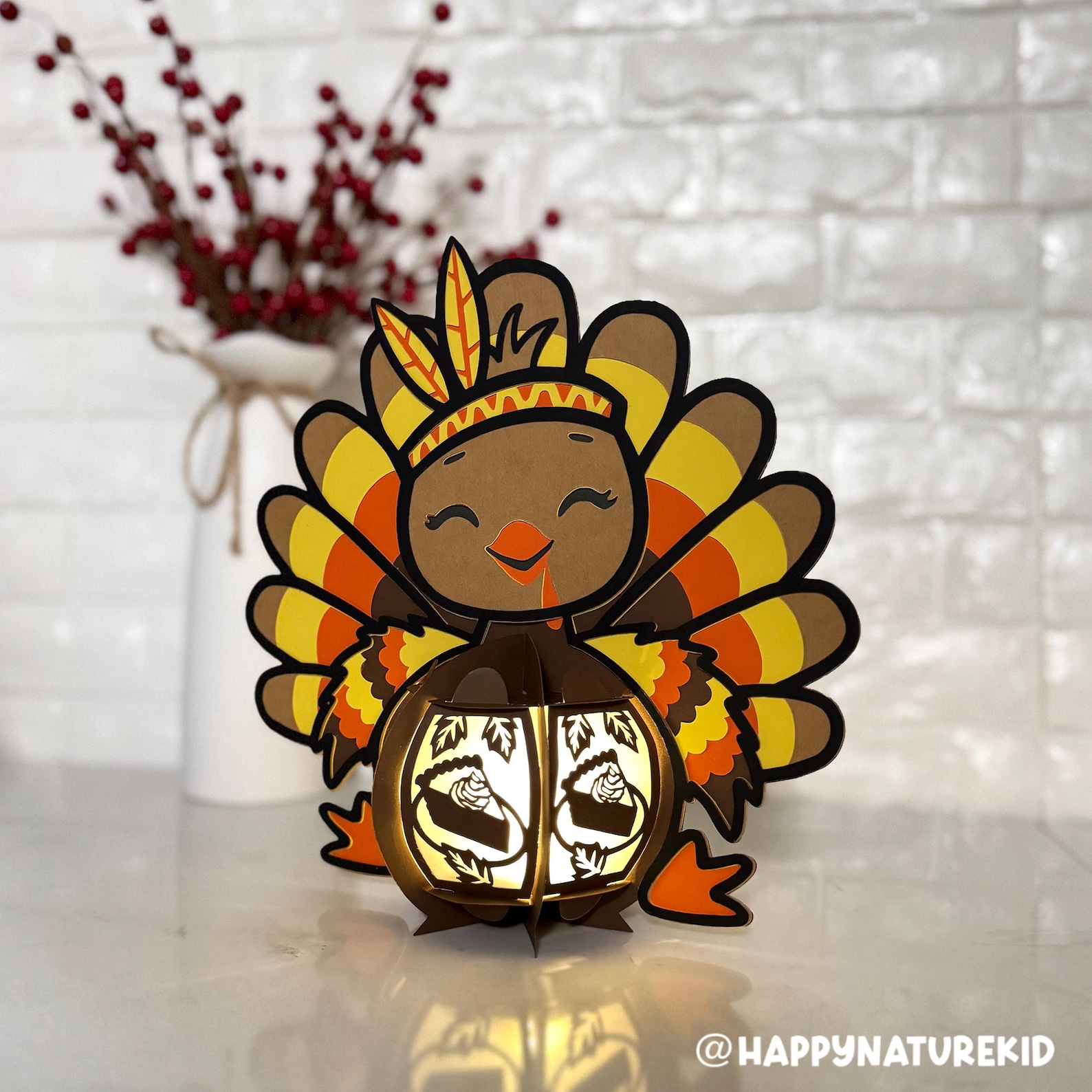 Turkey Lantern Svg, Turkey Shadow Box Svg, Thanksgiving Shadow Box Svg ...