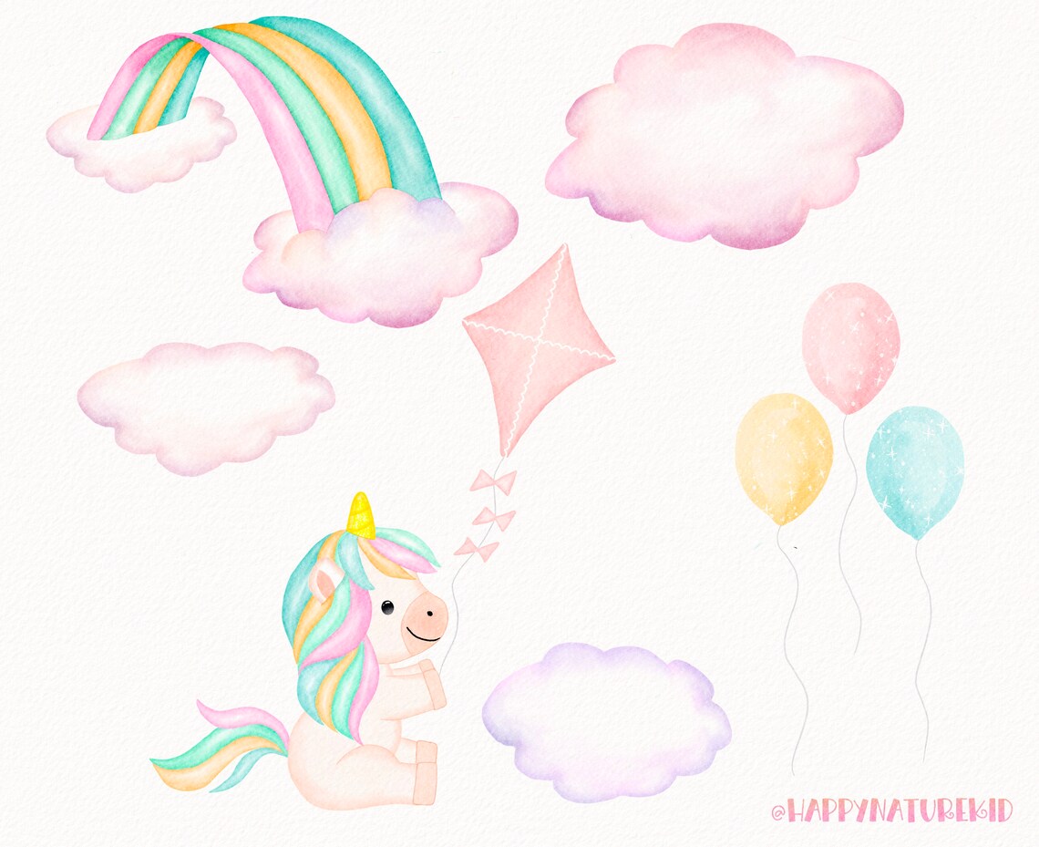 Unicorn Clipart Watercolor Unicorn Clipart Unicorn Png - Etsy