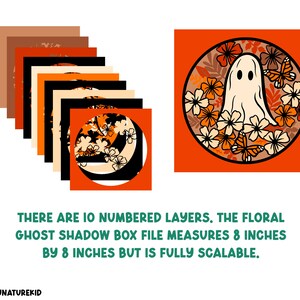 3d Fall Shadow Box Bundle, 3d Floral Ghost Shadow Box Svg, 3d Jack O ...