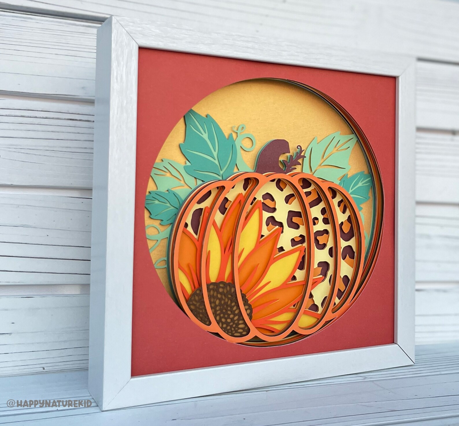 Pumpkin Shadow Box Svg, Pumpkin Flower Shadow Box Svg, 3d Pumpkin Svg ...