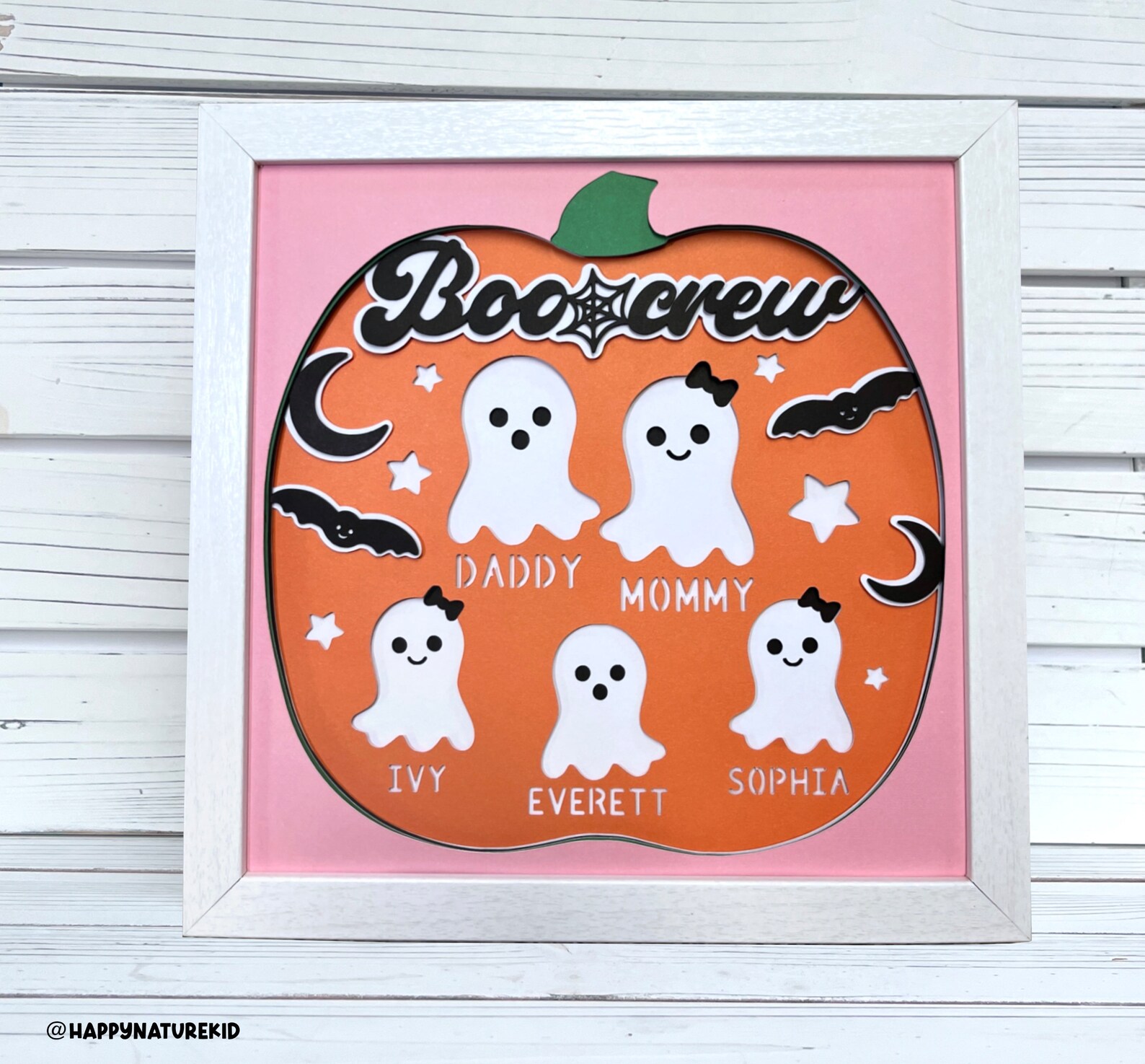 Personalized Ghost Family Shadow Box Svg, Ghost Family Sign, Shadow Box ...
