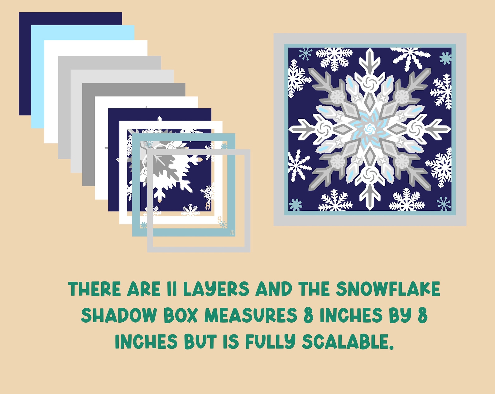 Snowflake Shadow Box Svg Layered Svg Shadow Box Svg 3d Svg - Etsy Canada