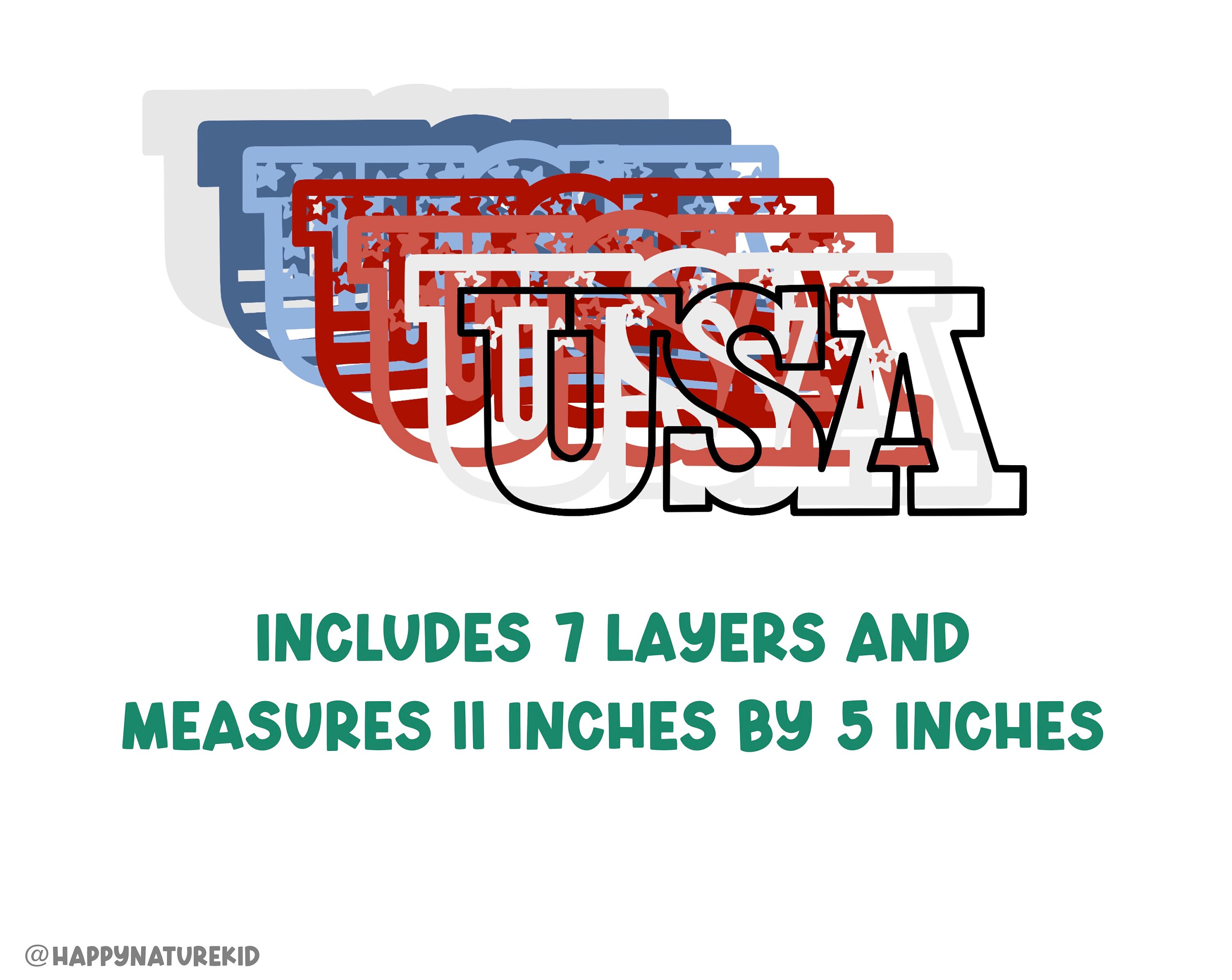 3d USA Svg USA Svg United States Svg Memorial Day Svg - Etsy