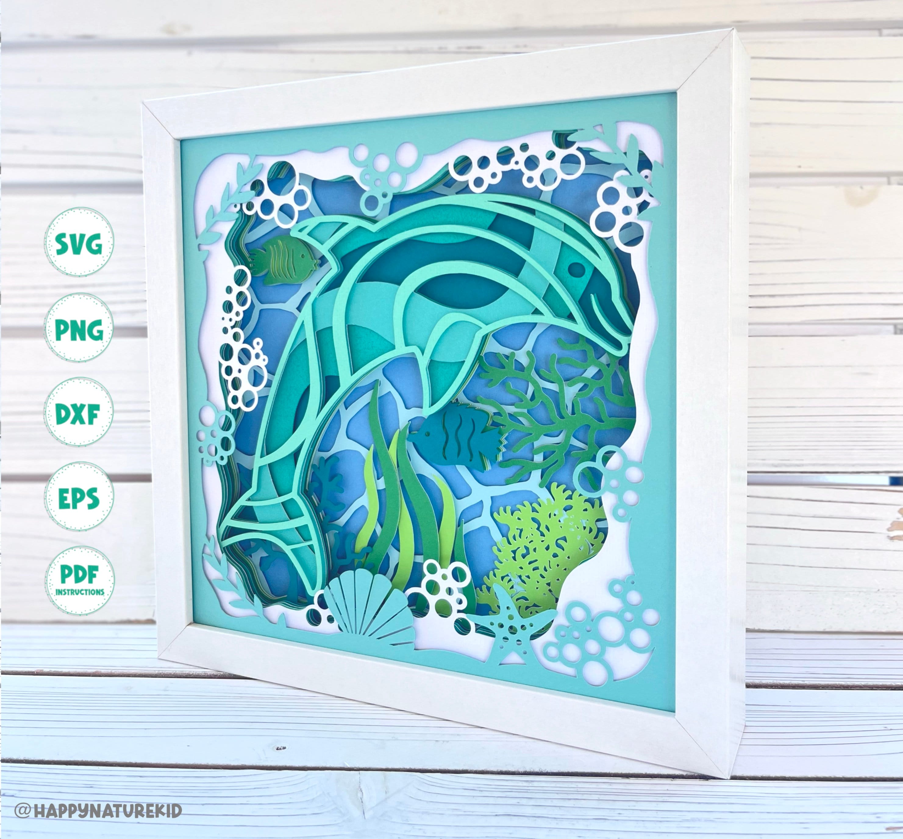 3d Dolphin Shadow Box Svg 3d Dolphin Svg 3d Shadow Box Svg - Etsy Canada