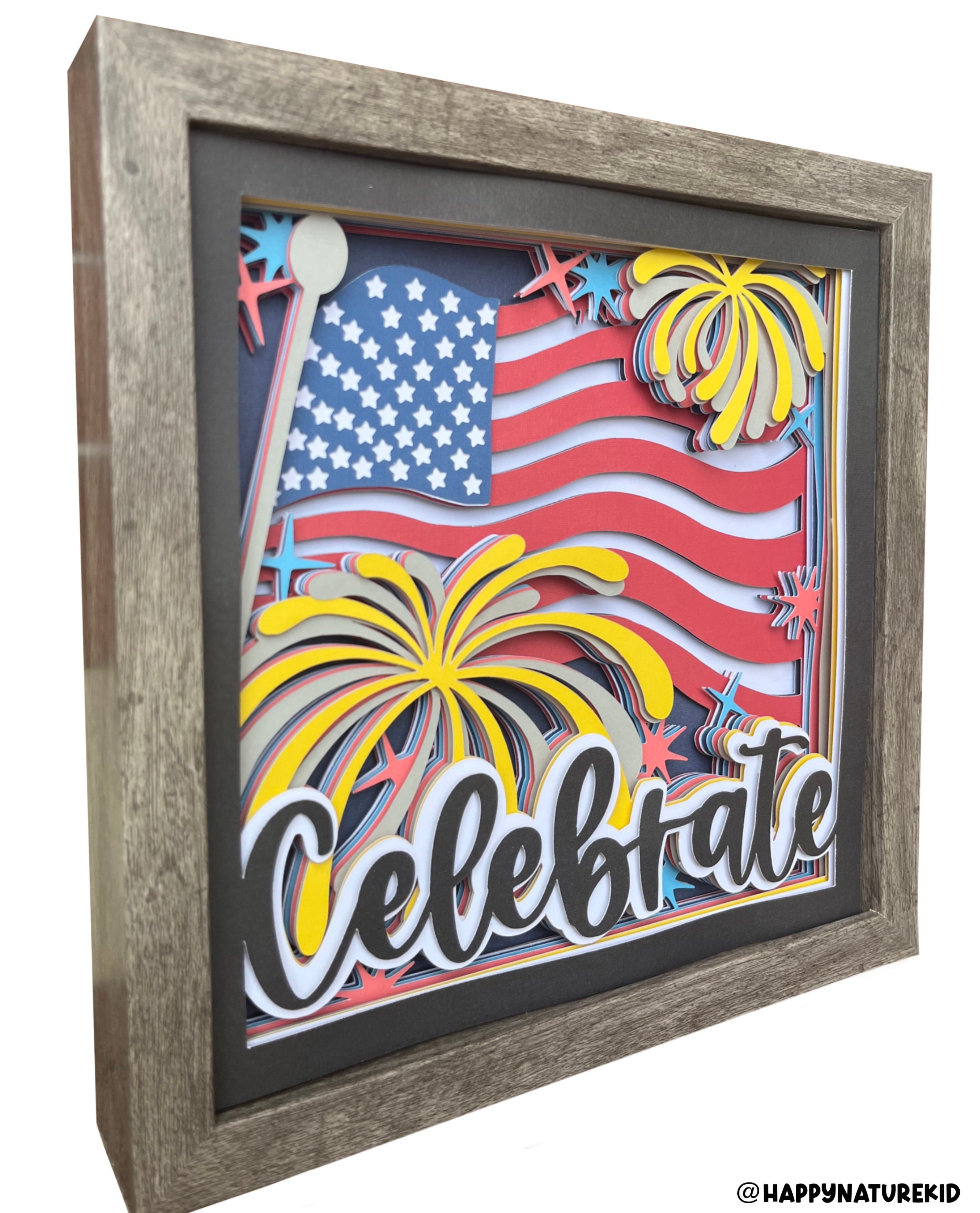 Flag Shadow Box Svg United States Flag Svg Celebrate Shadow - Etsy