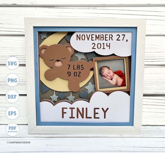 Baby Stats Shadow Box Svg Baby Stats Svg Baby Svg Shadow - Etsy