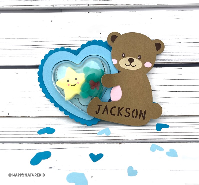 Personalized Candy Holder Bear Svg Valentine Bear Svg Personalized ...
