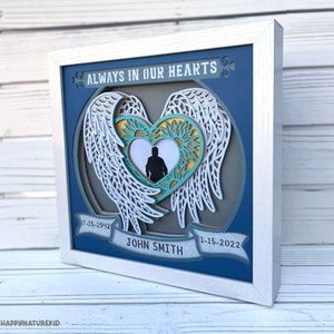 3d Angel Wings Memorial Shadow Box Svg Mandala Angel Wings Svg ...