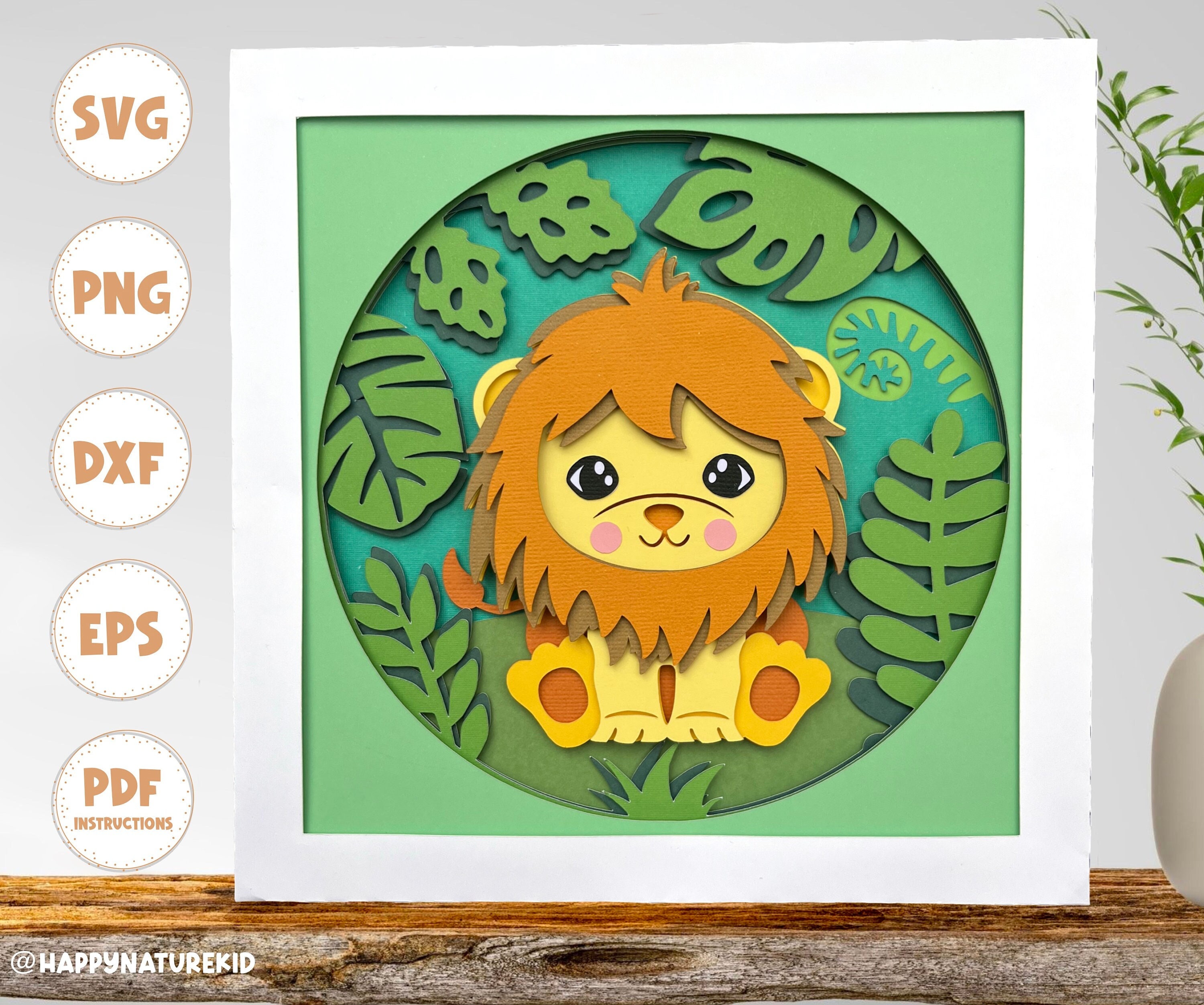 Lion Shadow Box Svg Shadow Box Svg 3d Svg Layered Svg Lion - Etsy Canada