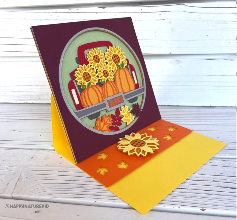 Easel Card Design Svg Bundle, Fall Easel Card Svg, Greeting Card Svg ...