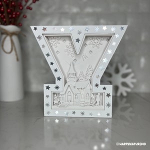 Winter Village Shadow Box Svg Bundle, JOY Shadow Box Bundle, Cricut ...