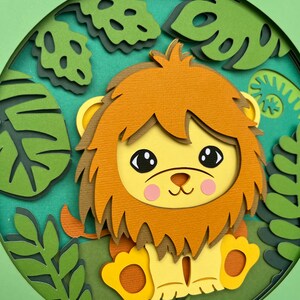 Lion Shadow Box Svg, Shadow Box Svg, 3d Svg, Layered Svg, Lion Svg ...
