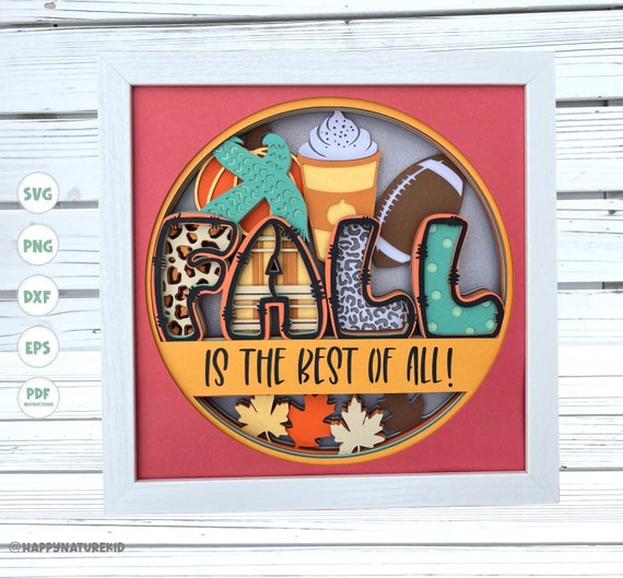 Fall Shadow Box Svg Shadow Box Svg Sweater Weather Svg - Etsy Canada