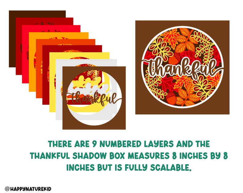 Thankful Shadow Box Svg, 3d Thankful Svg, Shadow Box Svg, Shadow Box ...