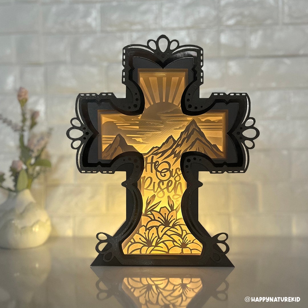 Cross Shadow Box Svg, Easter Shadow Box Svg, Resurrection Shadow Box ...