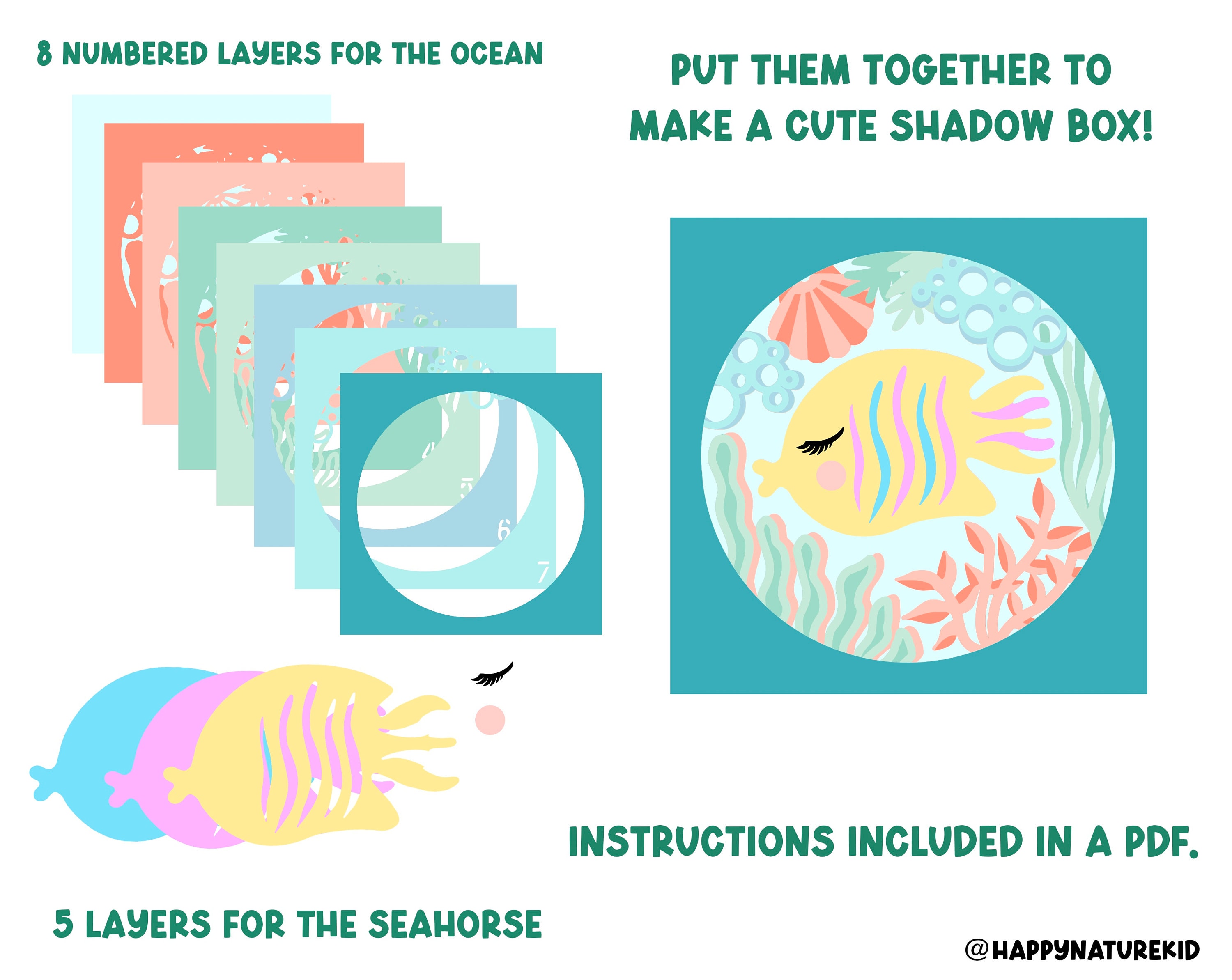 Fish Shadow Box Svg Fish Svg Shadow Box Svg 3d Svg Cricut - Etsy