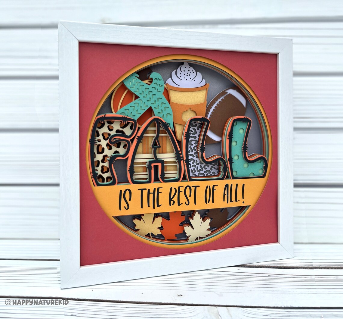 Fall Shadow Box Svg Shadow Box Svg Sweater Weather Svg - Etsy