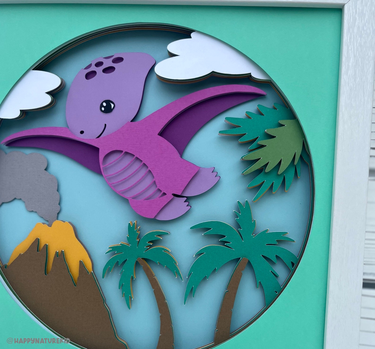 Dinosaur Shadow Box Svg Baby Dinosaur Svg Shadow Box Svg - Etsy