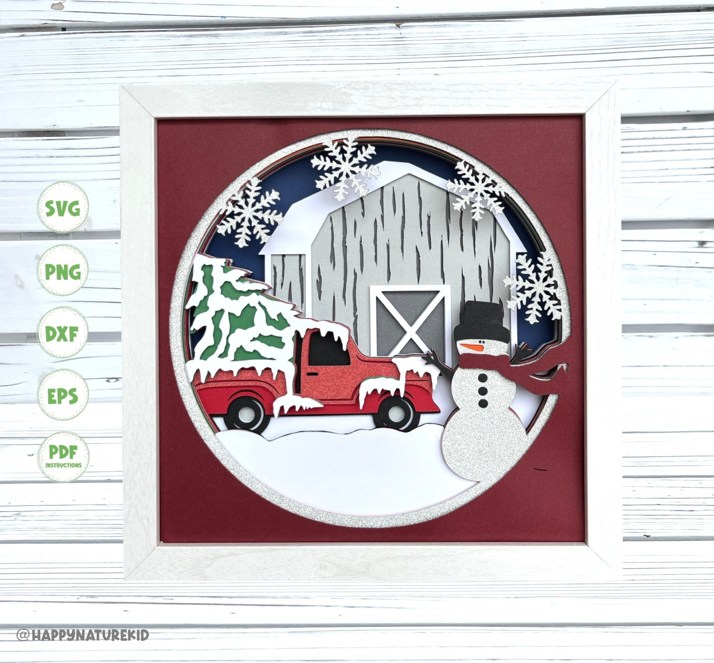 Winter Scene Shadow Box Svg Shadow Box Svg Christmas Shadow - Etsy Canada