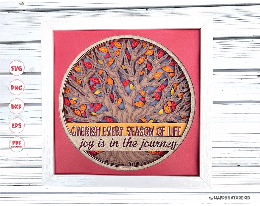 3d Fall Tree Shadow Box Svg, 3d Fall Tree Svg, 3d Layered Svg, 3d Svg ...