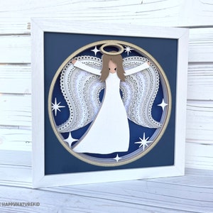 Angel Shadow Box Svg, Angel Shadow Box, Angel Svg, 3d Angel Svg, 3d Svg ...
