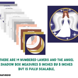 Angel Shadow Box Svg, Angel Shadow Box, Angel Svg, 3d Angel Svg, 3d Svg ...