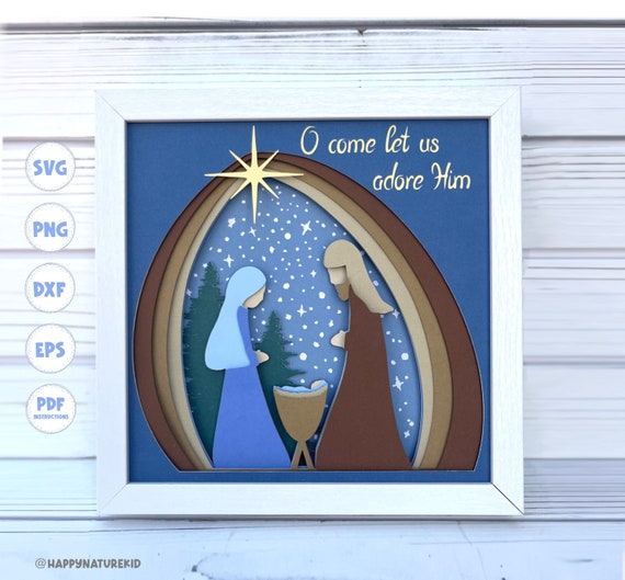 Nativity Shadow Box Svg Nativity Svg Christmas Shadow Box - Etsy Canada