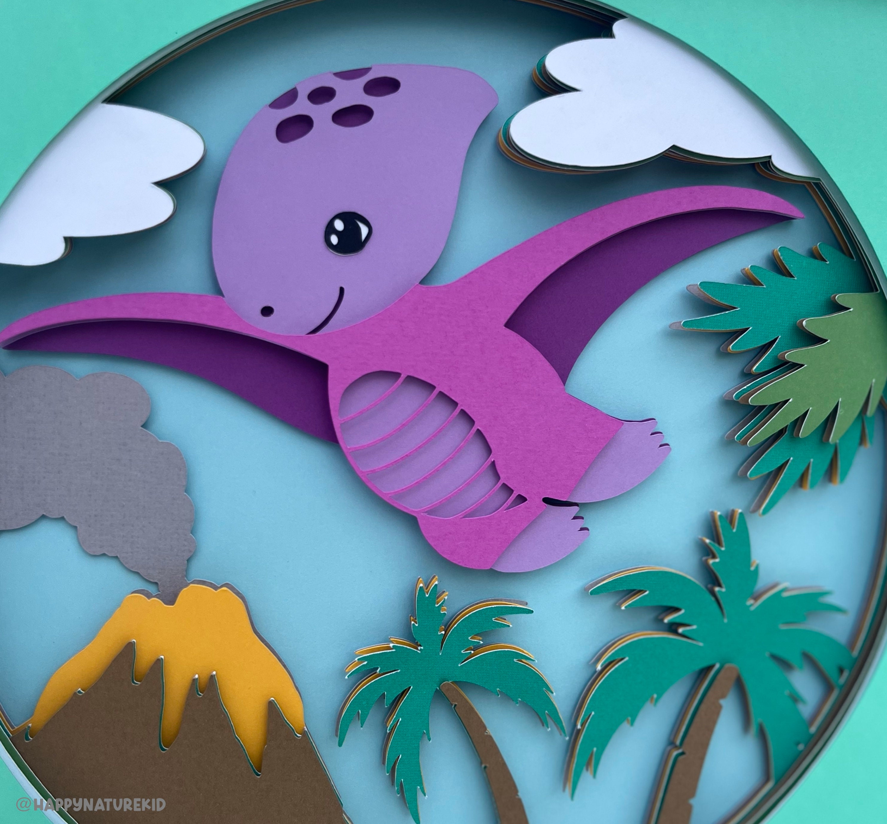 Dinosaur Shadow Box Svg Baby Dinosaur Svg Shadow Box Svg - Etsy UK