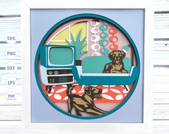 Loon Bird Shadow Box Svg, Minnesota State Bird and Flower Svg, Svg ...