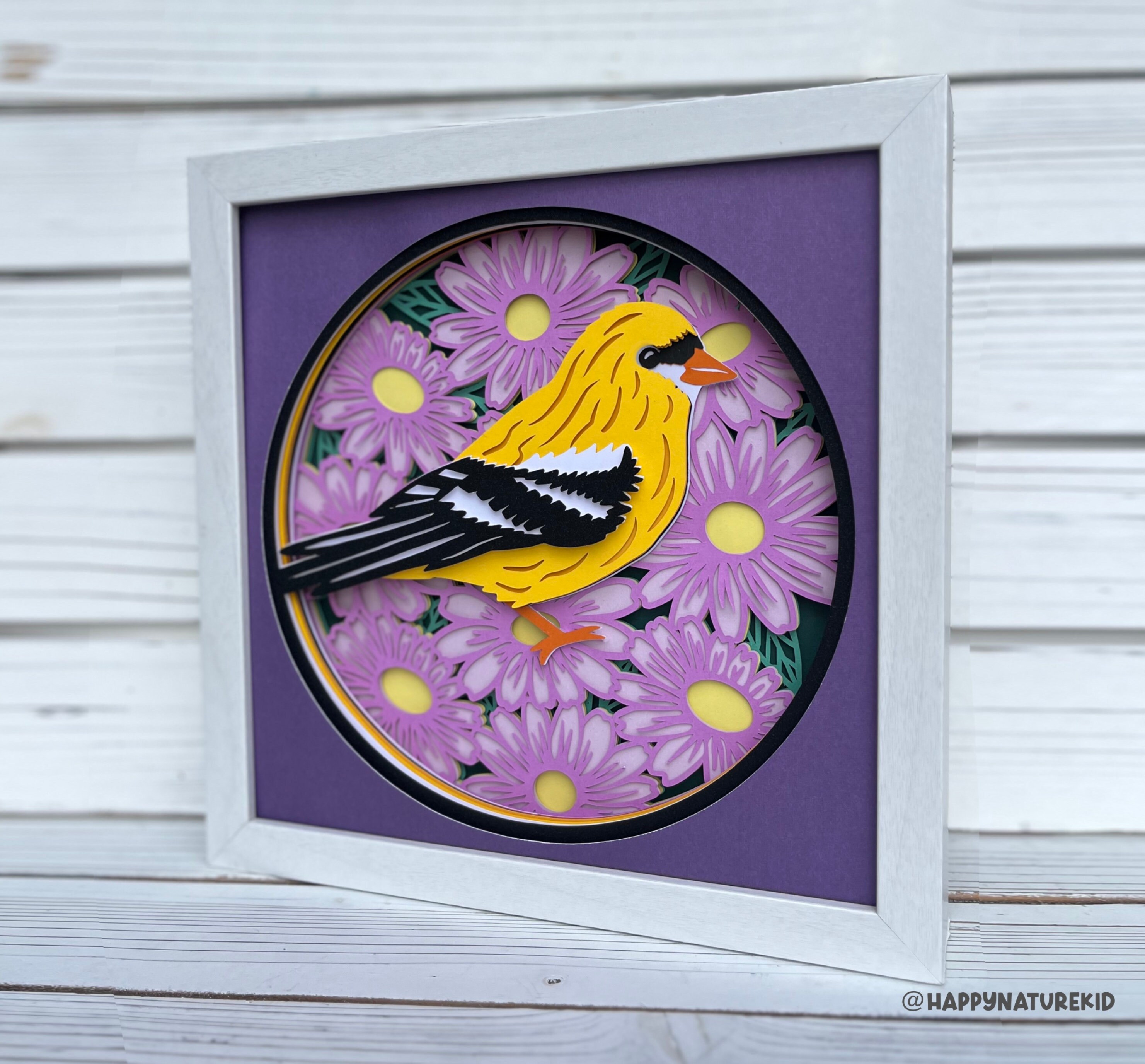 3d Gold Finch Shadow Box Svg, 3d Bird Shadow Box Svg, 3d Svg, 3d ...