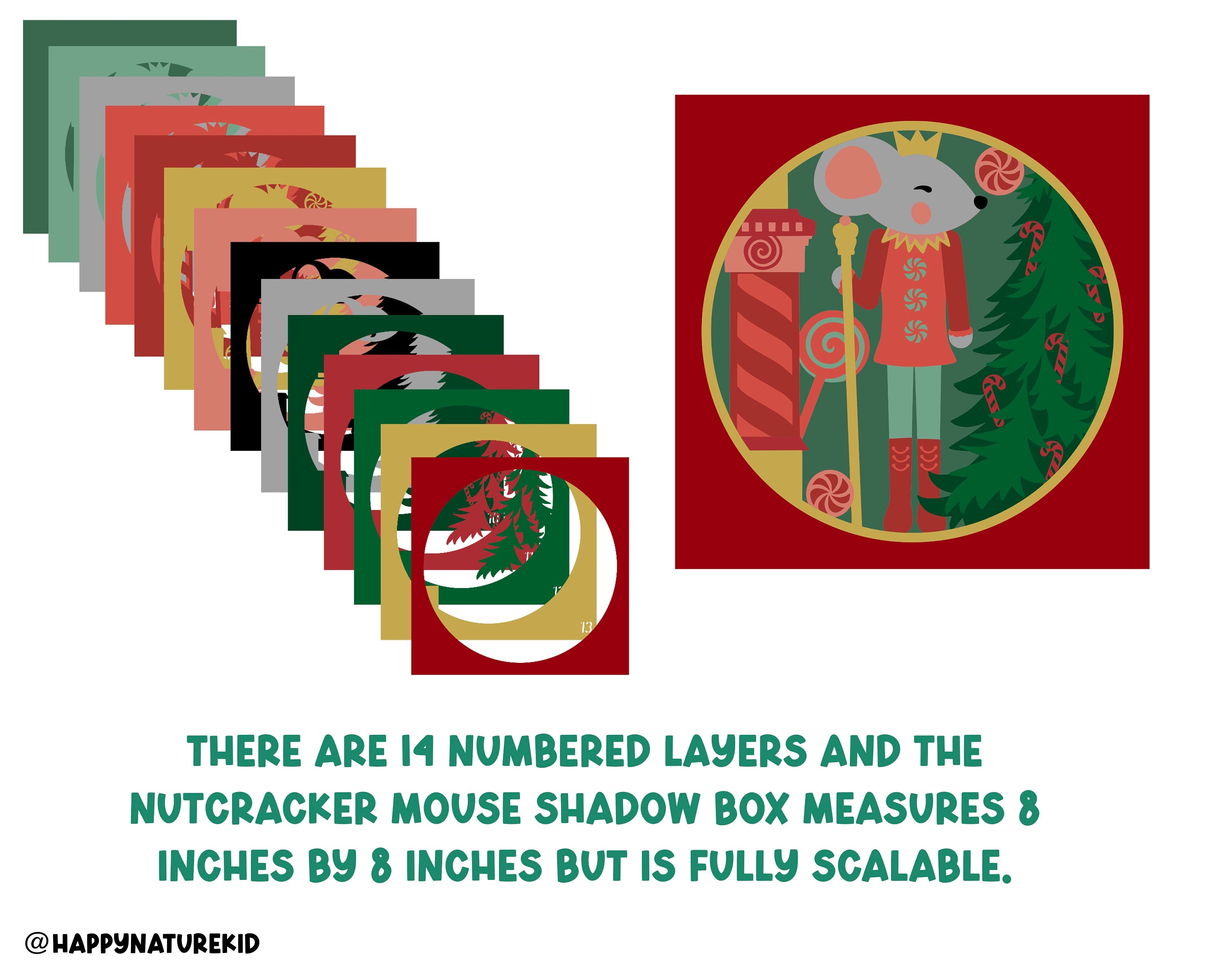 3d Nutcracker Mouse Svg Christmas Shadow Box Svg Shadow Box - Etsy