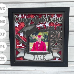 Graduation Shadow Box Svg Personalized Graduation Svg Class - Etsy Canada
