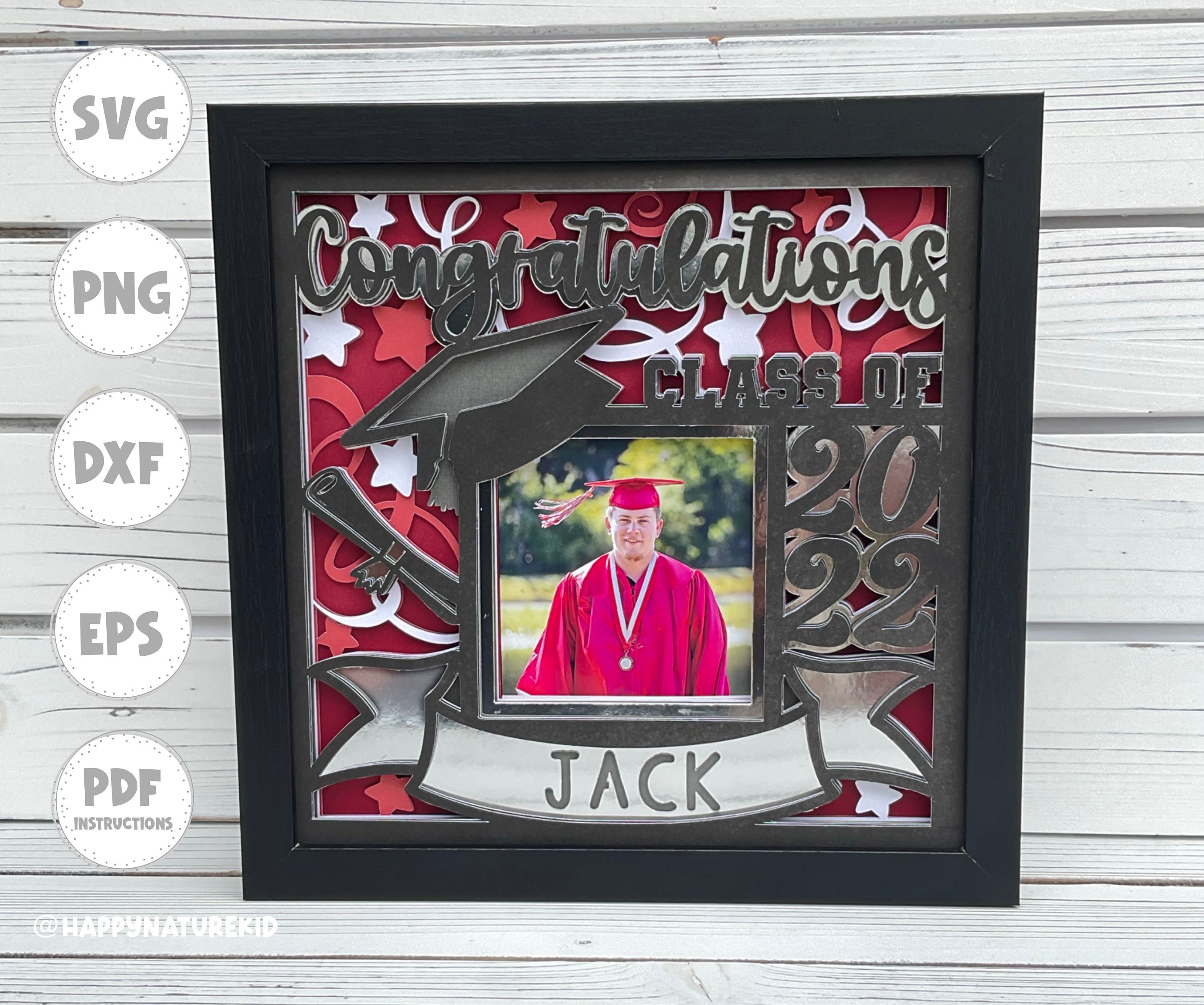 Graduation Shadow Box Svg Personalized Graduation Svg Class - Etsy Canada
