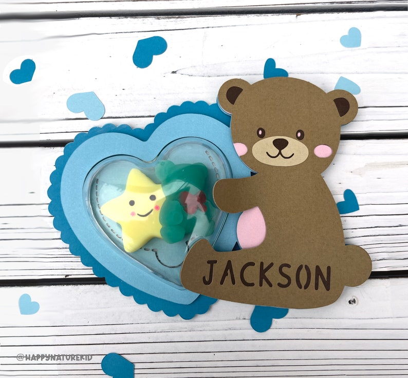 Personalized Candy Holder Bear Svg Valentine Bear Svg Personalized ...