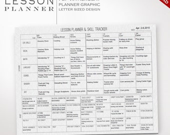 Preschool Lesson Planner & Skill Tracking Progress - Prek Printable ...