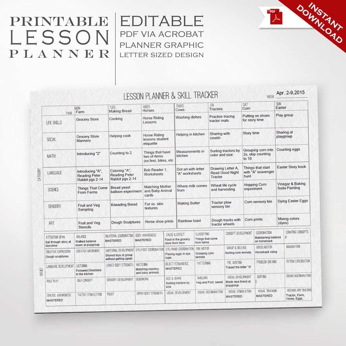 Creative Curriculum Preschool Lesson Plan Template