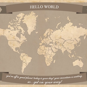 World Travel Maps - Printable World Travel Map Instant Download - 11 ...