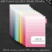 Mini Binder Dividers - Printable Editable Rainbow Ombre Theme Half Page ...
