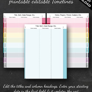 Book of Centuries - Printable Editable Charlotte Mason History Notebook ...